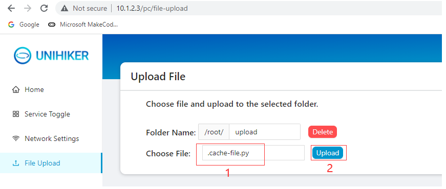 3.Local Web Page - UNIHIKER Documentation